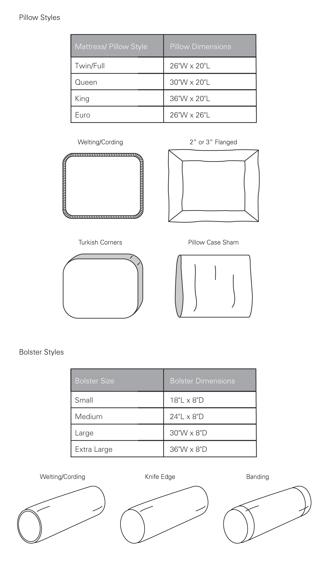 Pillows & Bolsters – Hunter Douglas Hospitality